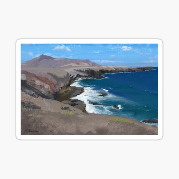 "Lanzarote Landscape" Sticker by nelidazubia | Redbubble