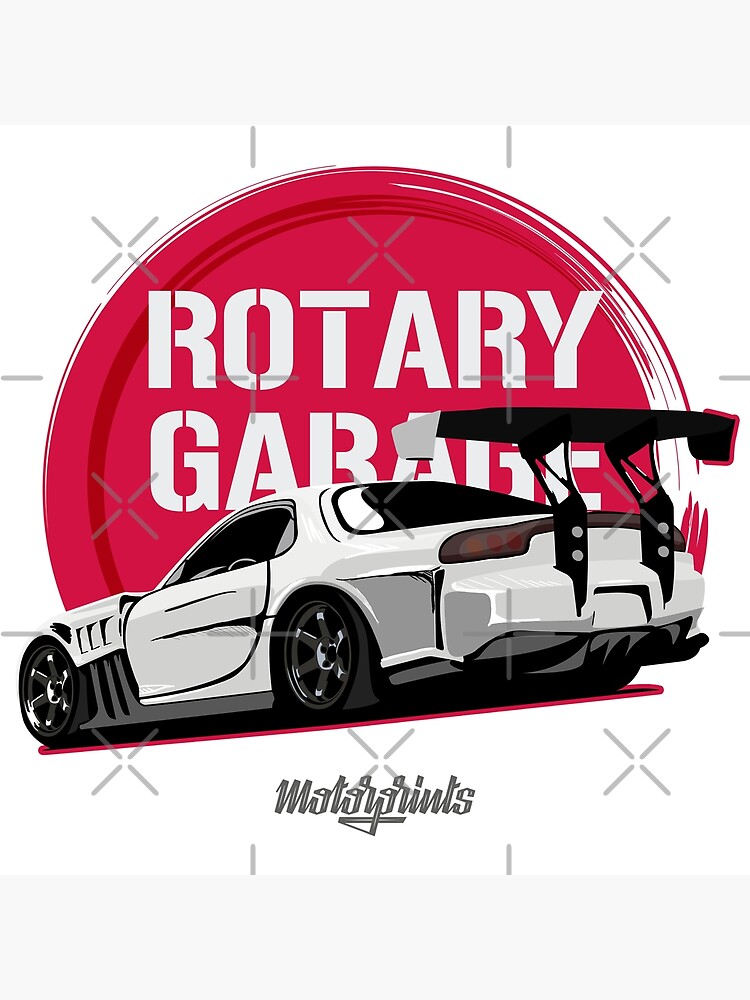 "Rotary Garage RX7 FD3s (white)" Poster for Sale by MotorPrints | Redbubble