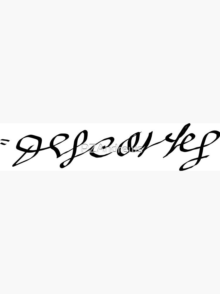 "Signature of René Descartes" Metal Print by PZAndrews | Redbubble