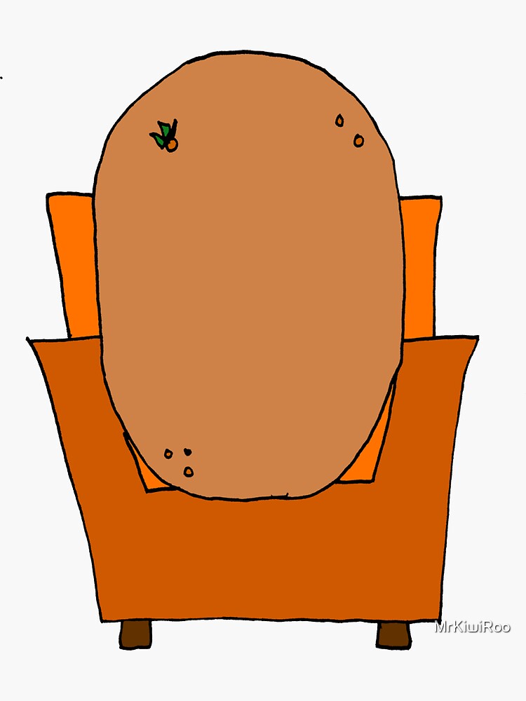 "Couch Potato" Sticker for Sale by MrKiwiRoo | Redbubble