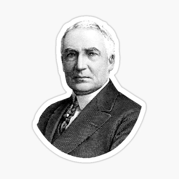 "President Warren G. Harding" Sticker by warishellstore | Redbubble