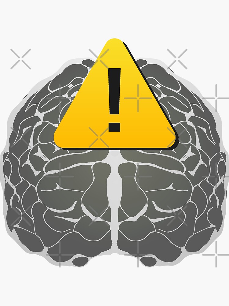 "Brain error" Sticker for Sale by Byrnsey | Redbubble