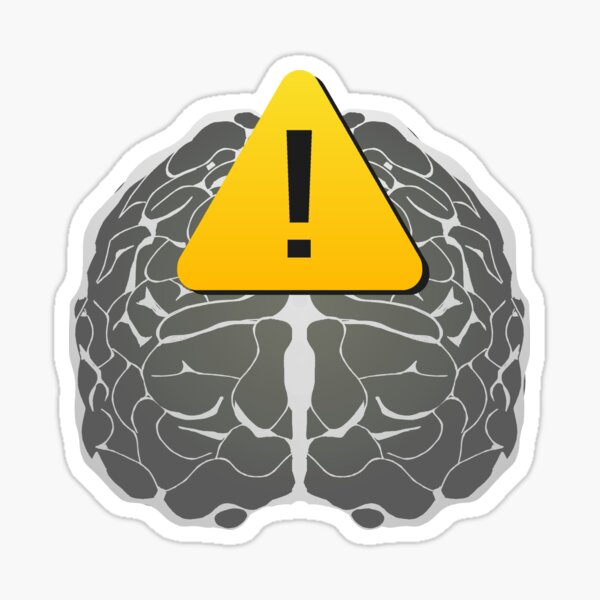 "Brain error" Sticker for Sale by Byrnsey | Redbubble