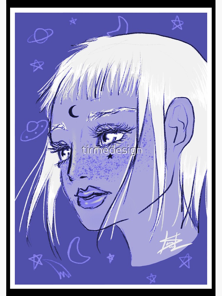 "Cosmic Magical Girl" Sticker by tirmedesign | Redbubble