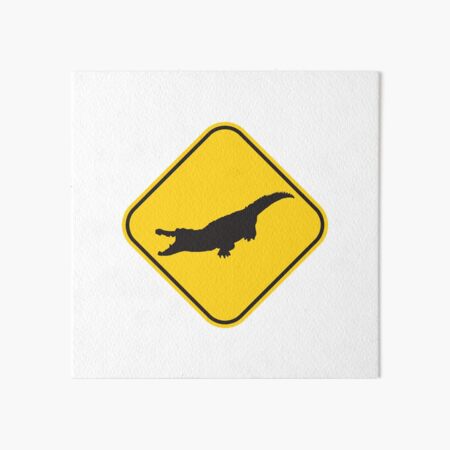 "Crocodile crossing/caution road sign!" Art Board Print for Sale by ...