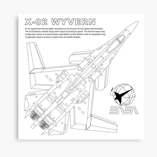 "Ace Combat EASA X-02 Wyvern blueprint" Canvas Print by fareast | Redbubble