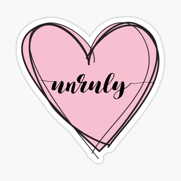 "unruly heart" Sticker for Sale by macandcheeseitz | Redbubble