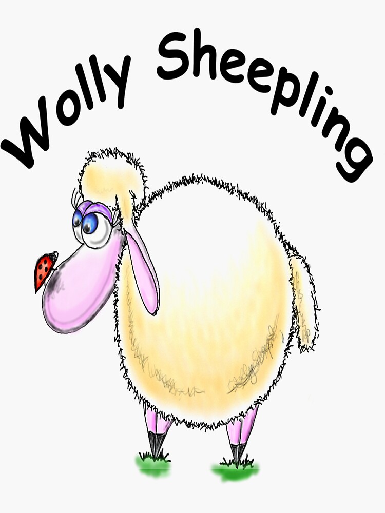 "Wolly Sheepling by Raphaela Pohle" Sticker for Sale by raponap | Redbubble
