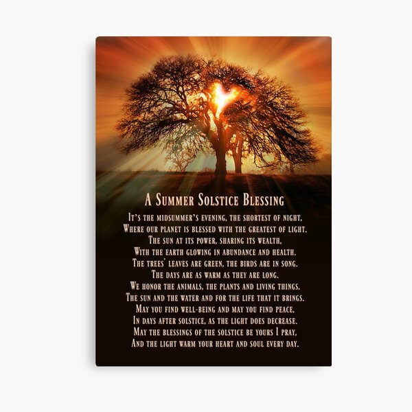 "A beautiful pagan summer solstice original blessings poem with Oak ...