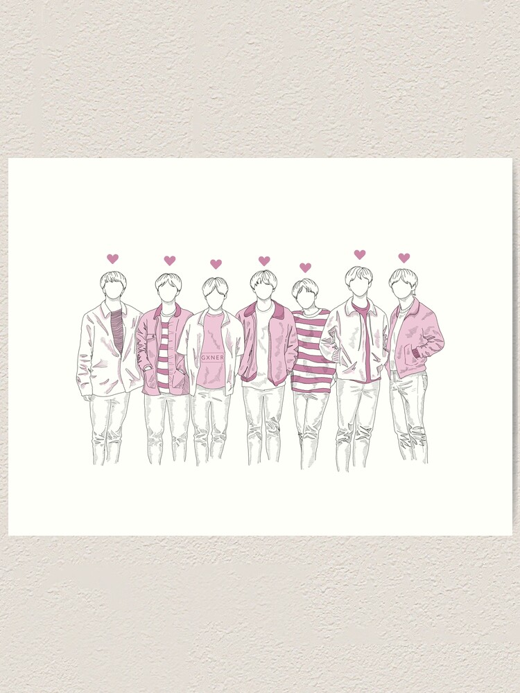 "BTS Line art" Art Print for Sale by GXNER-art | Redbubble