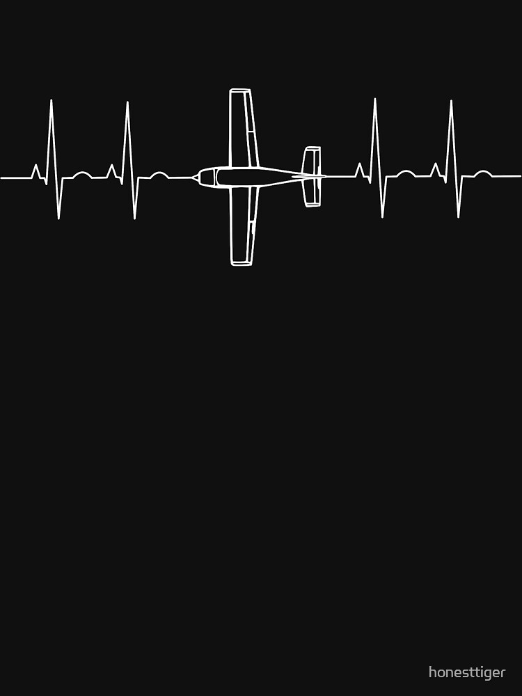 "Airplane Pilot Heartbeat" T-shirt for Sale by honesttiger | Redbubble ...
