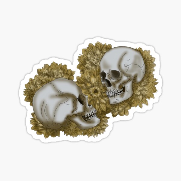 "Skull Lovers - Eternal Love" Sticker by DanaSchmidt | Redbubble