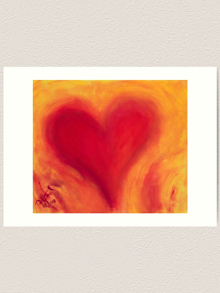 "Red heart" Art Print for Sale by JUF-Gallery | Redbubble