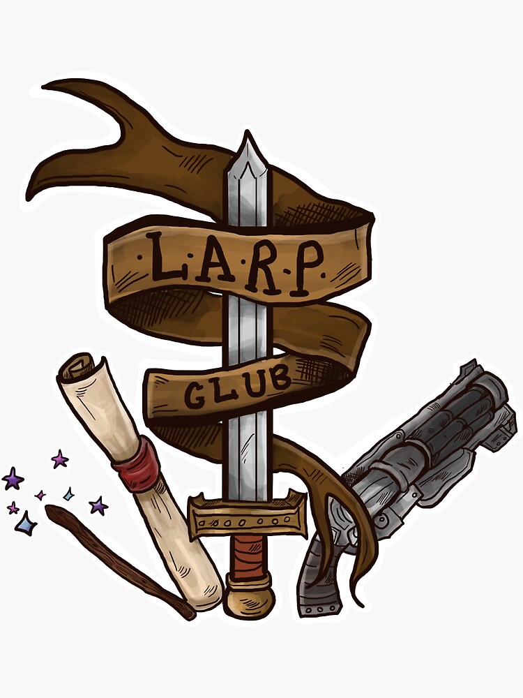 "LARP club " Sticker for Sale by flytee | Redbubble