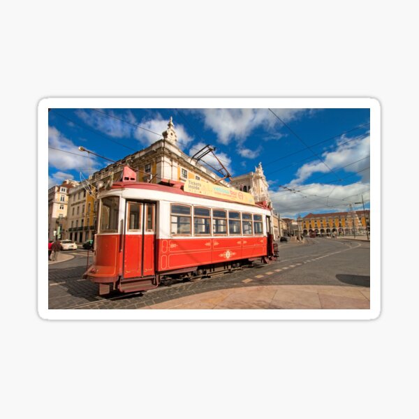 "Eléctrico. The tram in Lisbon." Sticker by terezadelpilar | Redbubble