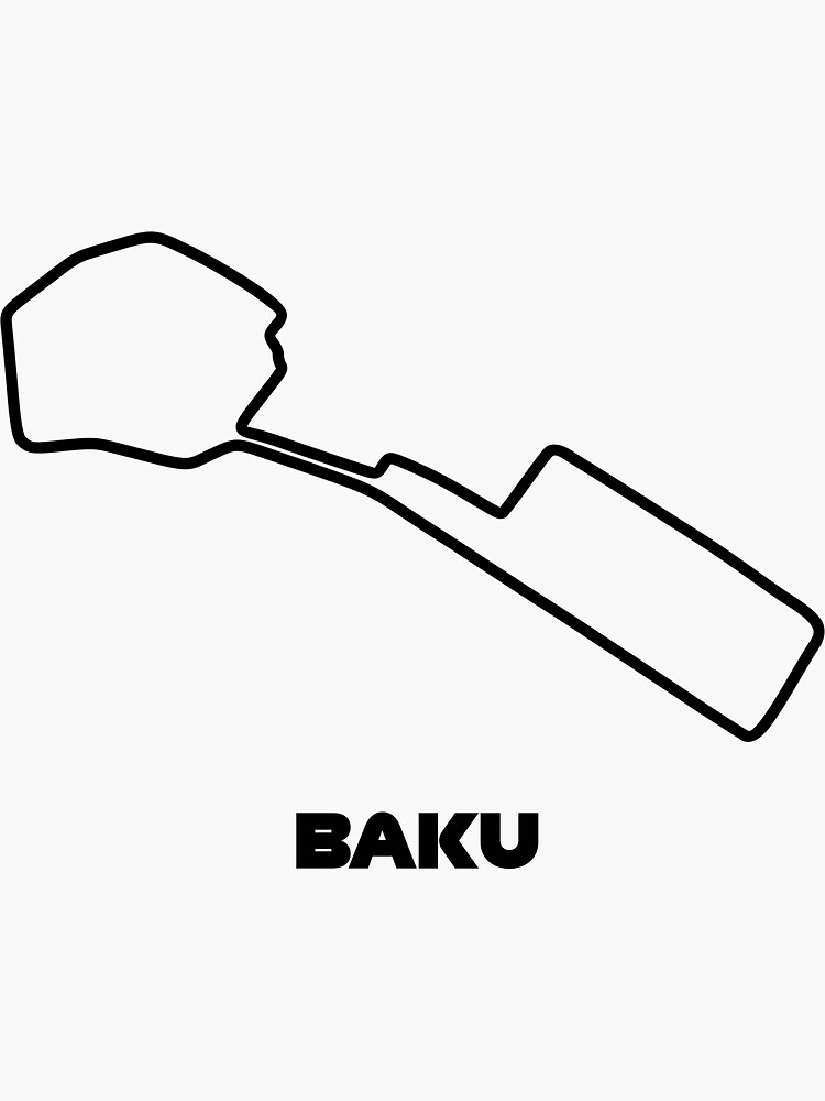 "Baku Track Design" Sticker by F1Dynamics | Redbubble