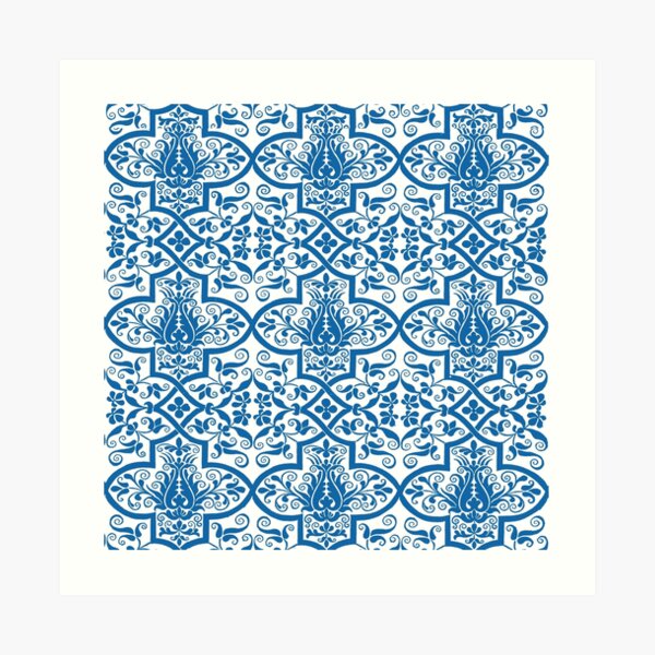 "Delft Blue and White Ornate Pattern" Art Print for Sale by Greenbaby ...