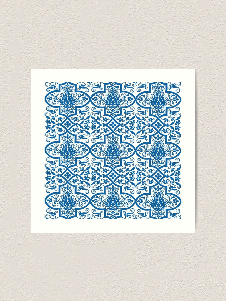 "Delft Blue and White Ornate Pattern" Art Print for Sale by Greenbaby ...