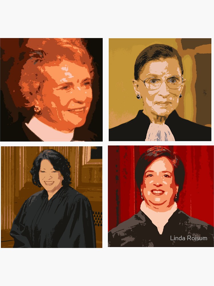 "Female Supreme Court Justices SCOTUS" Sticker by jouvaygifts | Redbubble