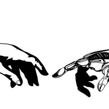 "The creation of Adam, known as the cyborg" Sticker for Sale by ...