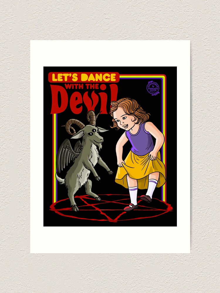 "Let's Dance with the Devil Satanic Baphomet Vintage game" Art Print ...