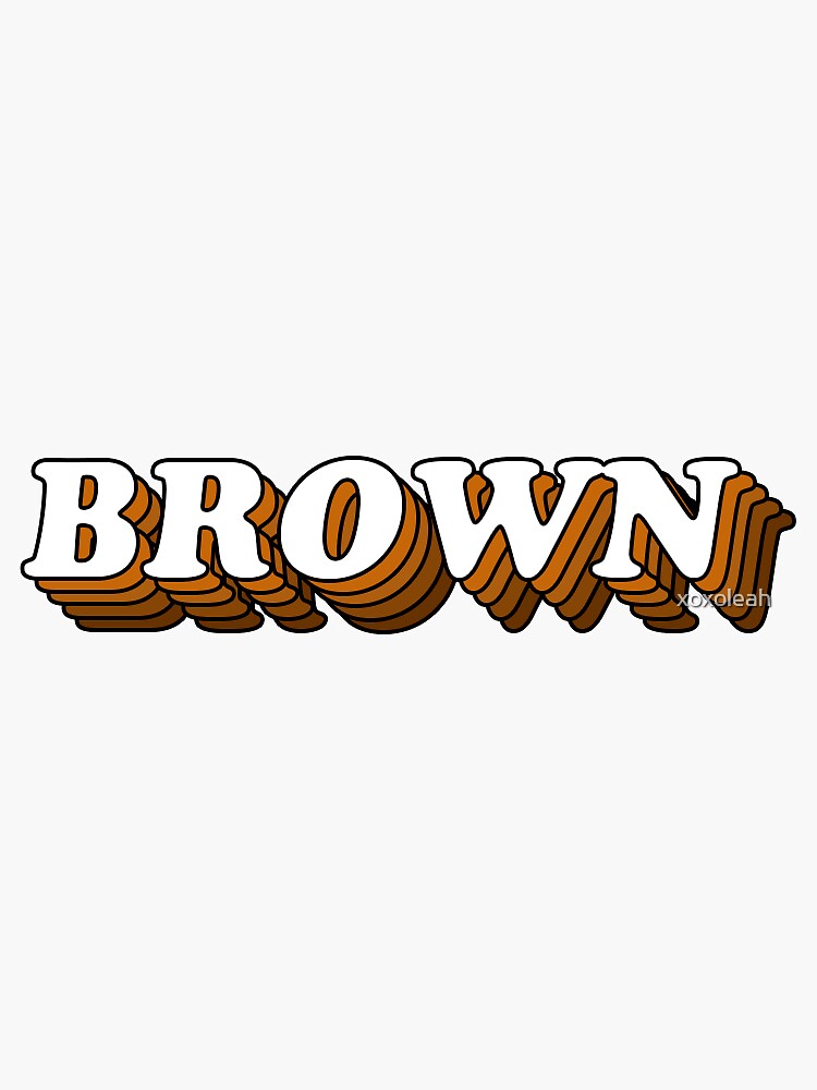 "3D Retro Brown" Sticker for Sale by xoxoleah | Redbubble