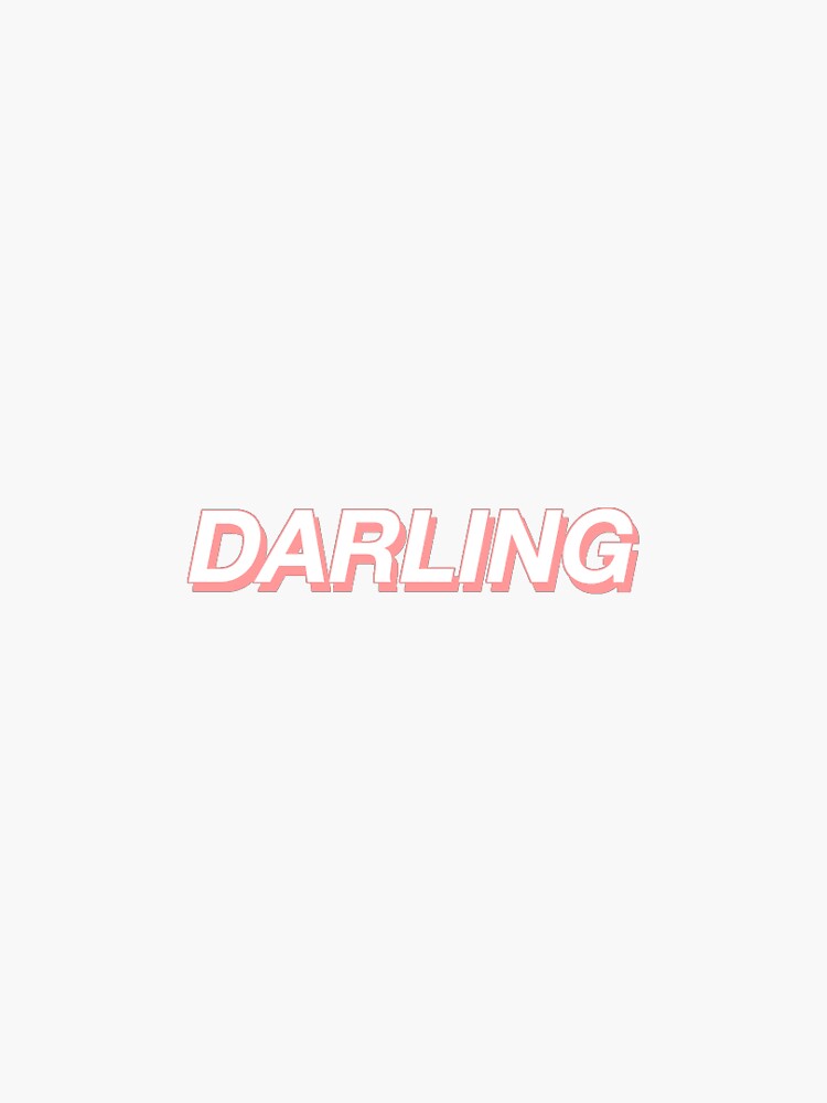 "Darling," Sticker for Sale by stickerific | Redbubble