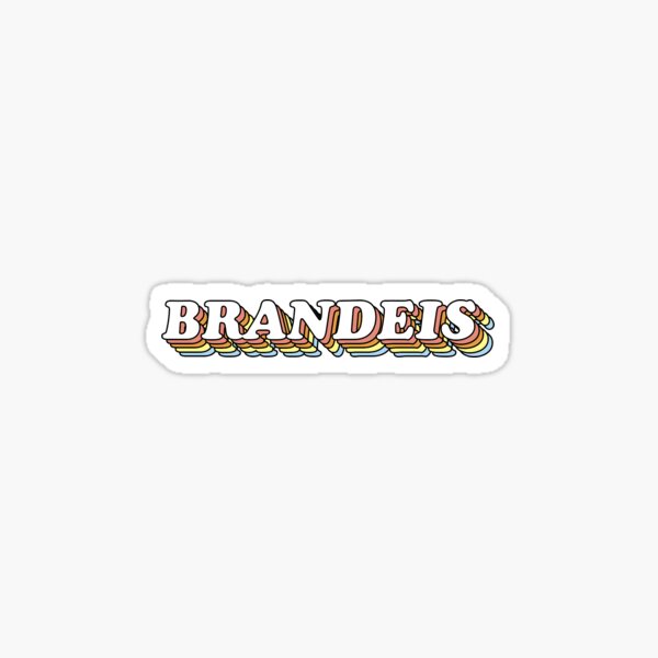 "3D Retro Rainbow Brandeis" Sticker by xoxoleah | Redbubble