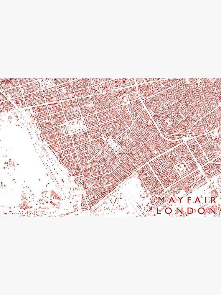 "Mayfair London Neighbourhood Buildings Map " Poster by Mapozoid ...