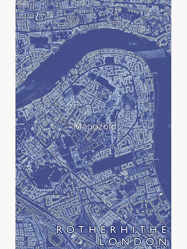 " Rotherhithe London Neighbourhood Buildings Map " Art Print by ...