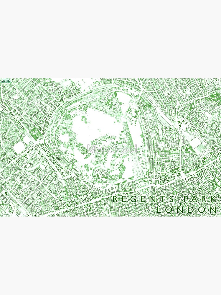 "Regents Park London Neighbourhood Buildings Map" Poster for Sale by ...