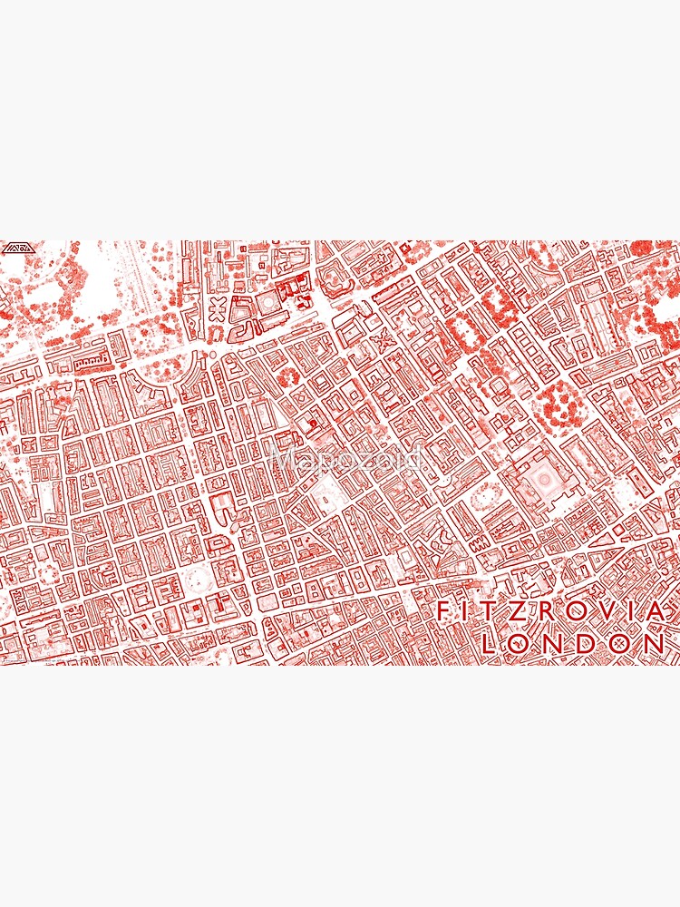 "Fitzrovia London Neighbourhood Buildings Map" Poster for Sale by ...