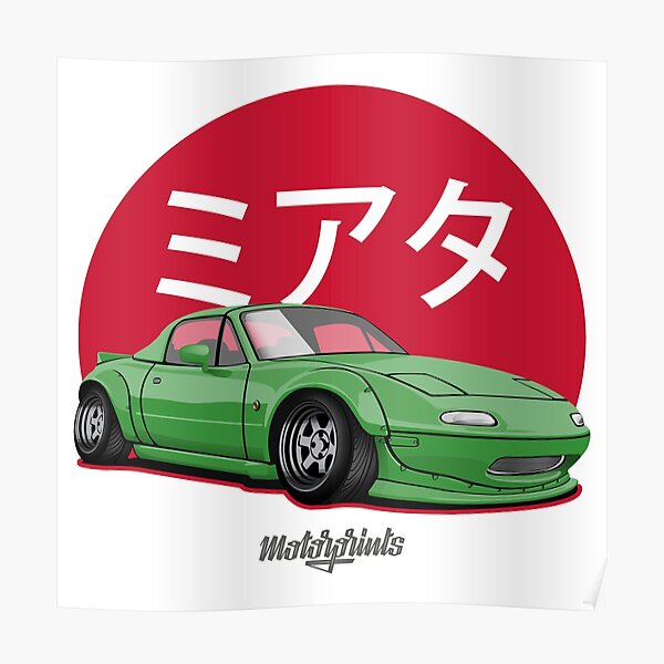 Miata Posters | Redbubble