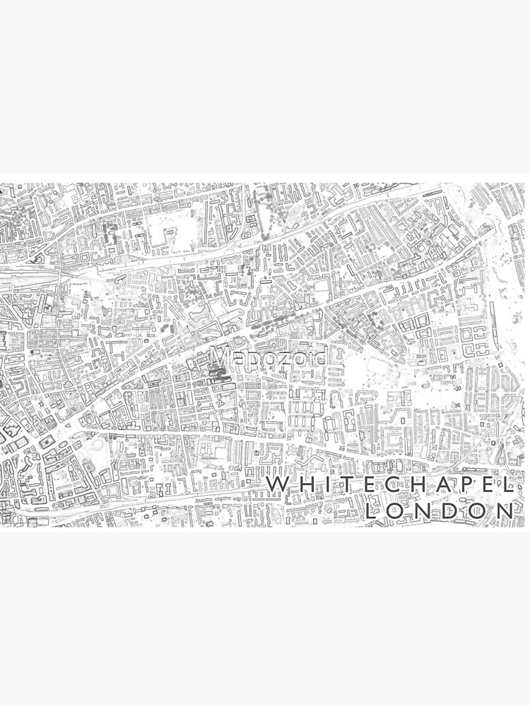 "Whitechapel London Neighbourhood Buildings Map" Art Board Print for ...