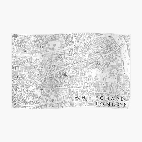 "Whitechapel London Neighbourhood Buildings Map" Poster for Sale by ...