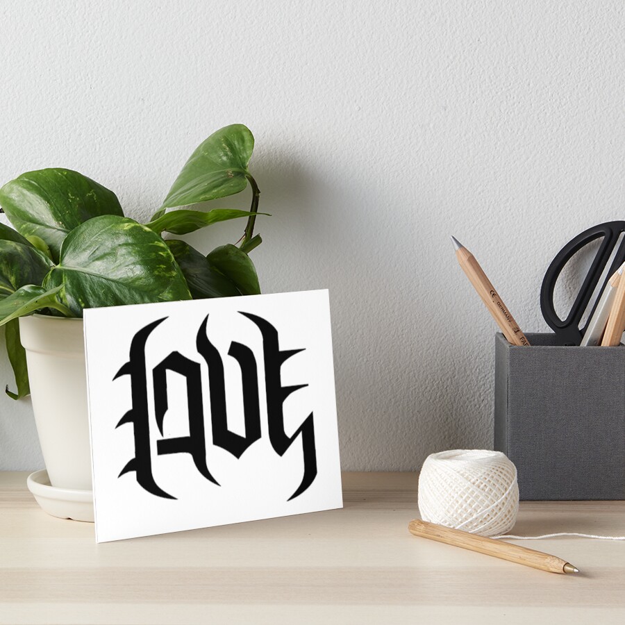 "Love Hate Ambigram" Art Board Print for Sale by Tezhar | Redbubble