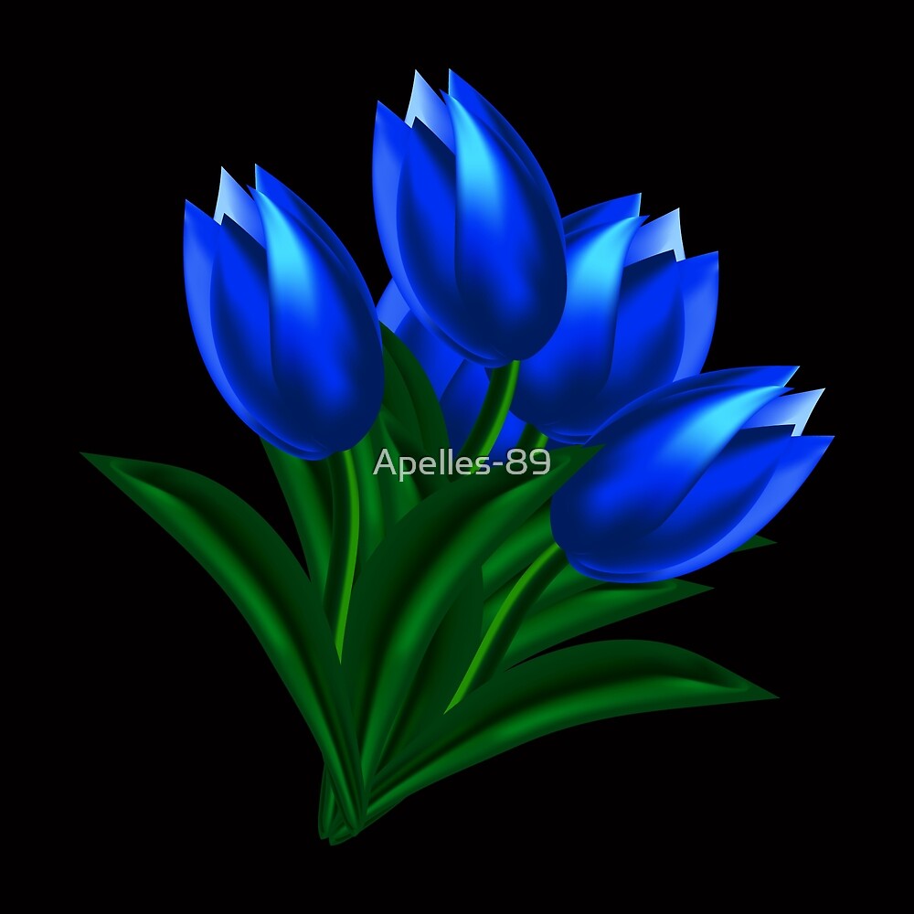 "Beautiful bouquet of blue tulips" by Apelles-89 | Redbubble
