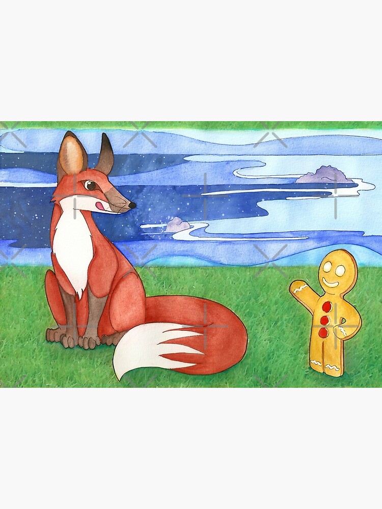 "The Fox & The Gingerbread Man" Poster for Sale by cupofcolour | Redbubble