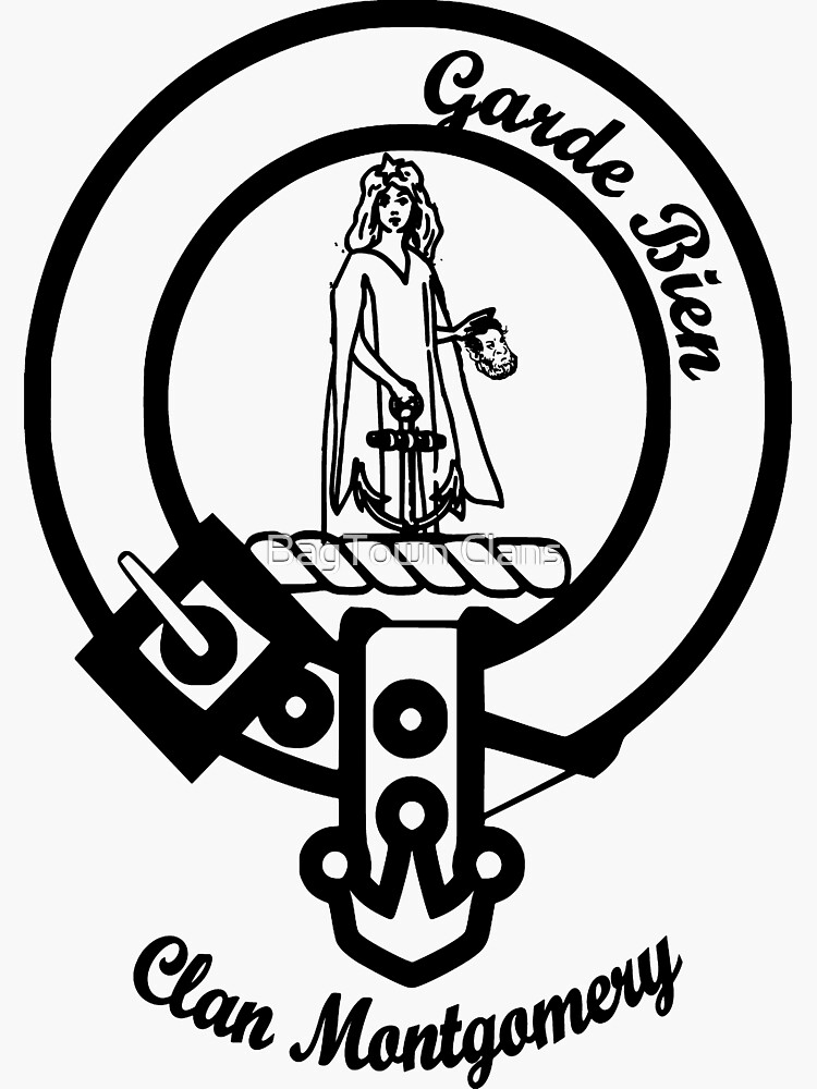 "Montgomery Scottish Clan Surname" Sticker for Sale by BagTown Clans ...
