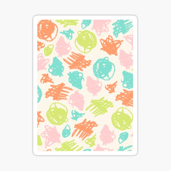 "simple color sketchy pattern" Sticker for Sale by Dinkoobraz | Redbubble