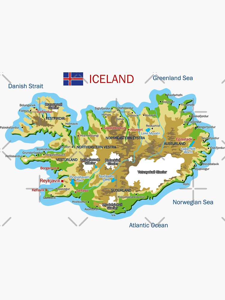 "Iceland map" Sticker for Sale by alijun | Redbubble