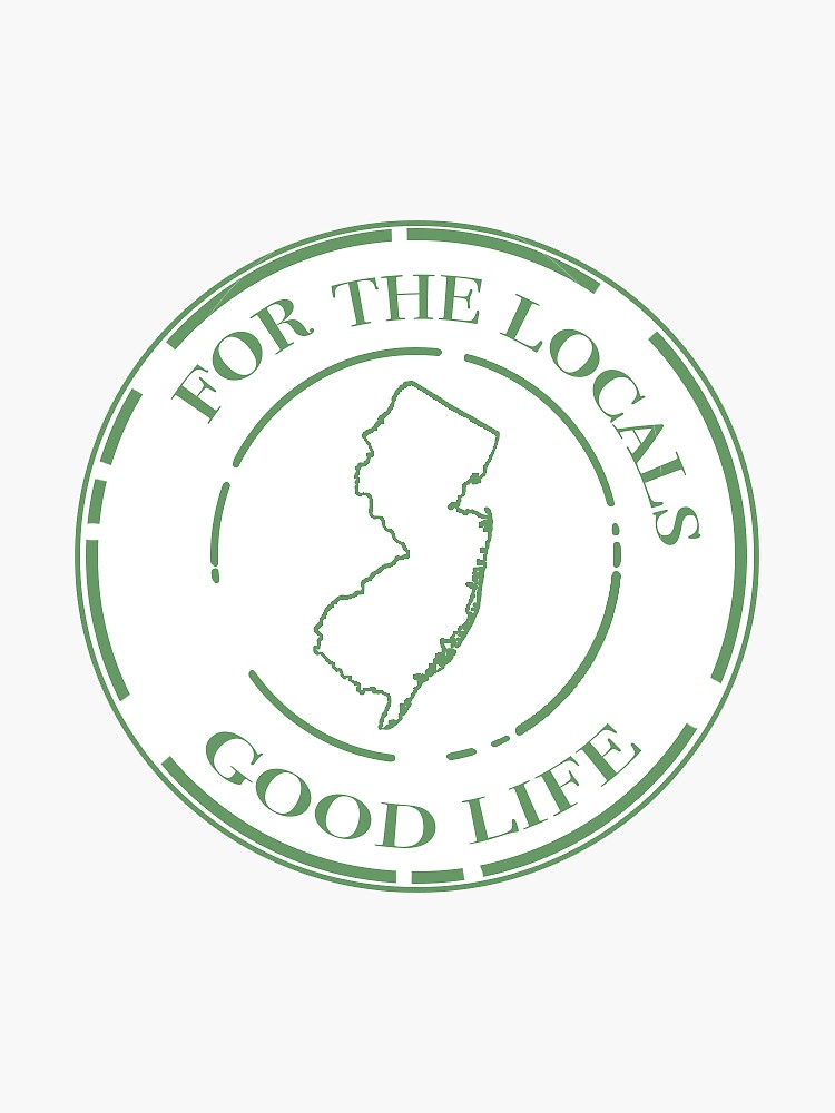 "Nj Local Sticker" Sticker for Sale by mtatum | Redbubble