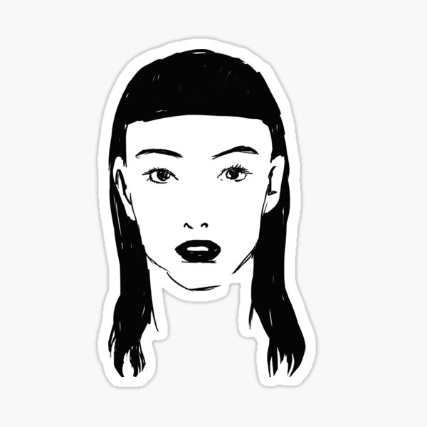 "Woman face" Sticker by Anna-Maisner | Redbubble