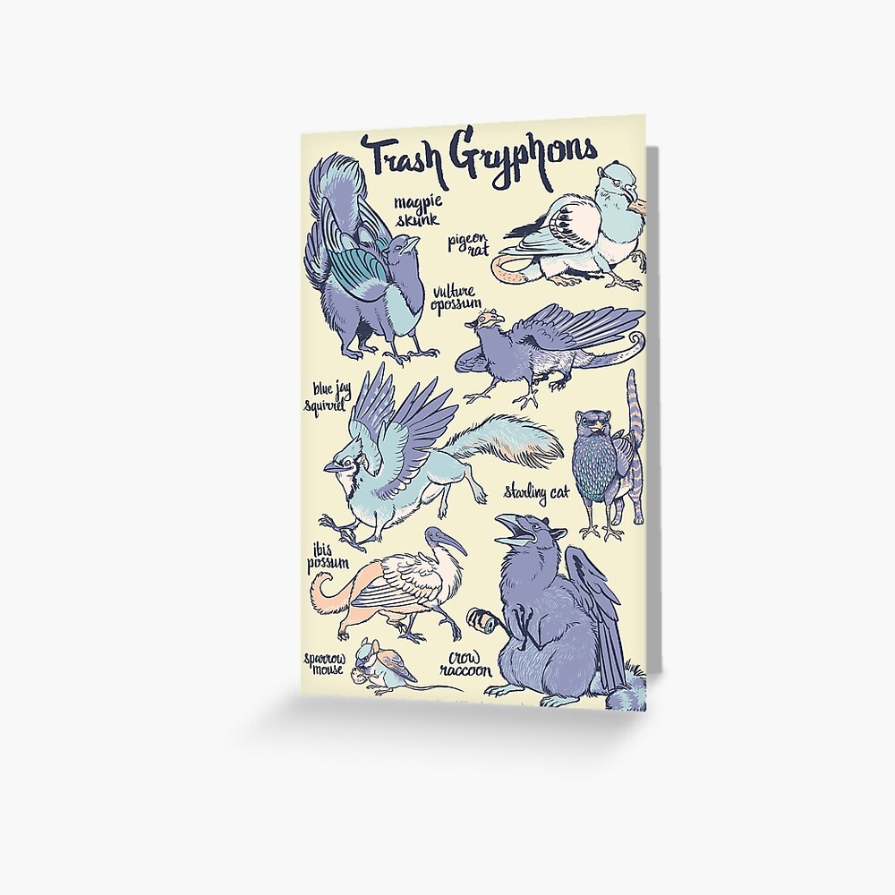 "Trash Gryphons: Collection" Greeting Card for Sale by tillery | Redbubble