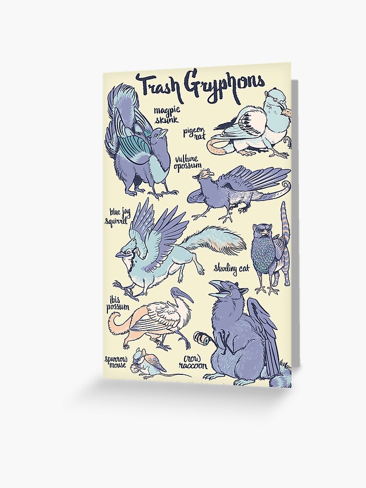 "Trash Gryphons: Collection" Greeting Card for Sale by Mel Tillery ...