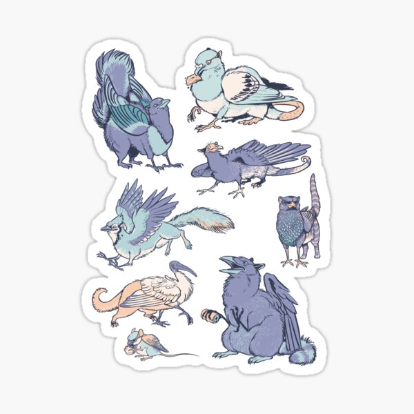 "Trash Gryphons: Collection" Sticker for Sale by Mel Tillery (Cyaneus ...