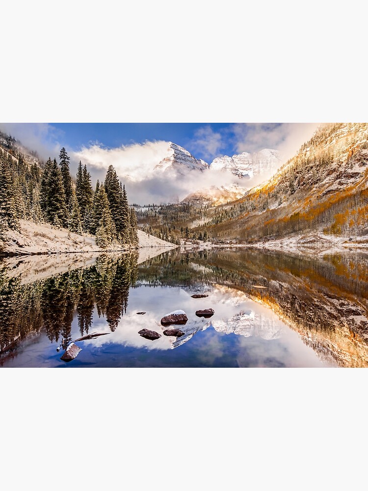 "Aspen Colorado's Maroon Bells with Rocks" Art Print for Sale by ...