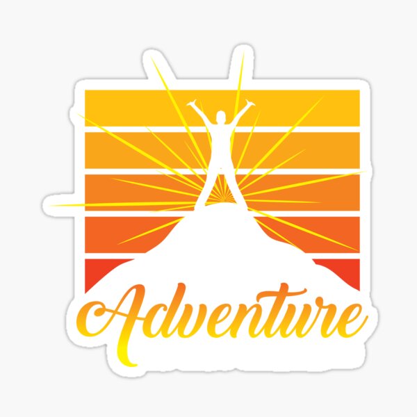 "Mountain Adventure Trekking Backpacker" Sticker for Sale by VH-Gekko ...
