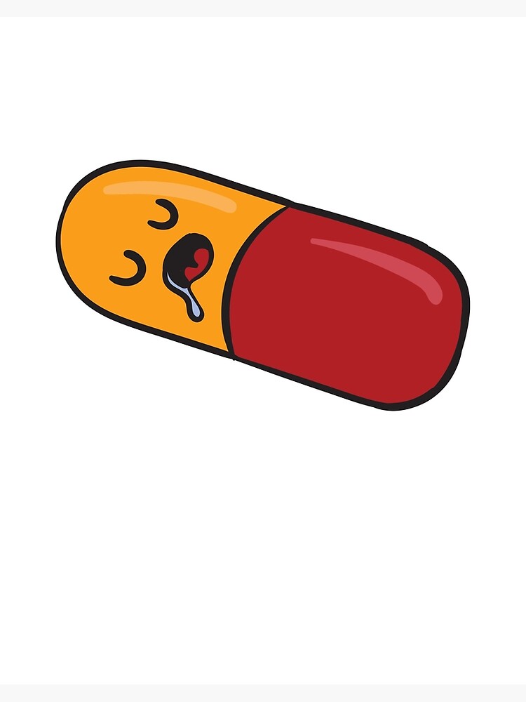 "Sleeping Pill Funny Cartoon Drug Tablet" Art Board Print for Sale by ...