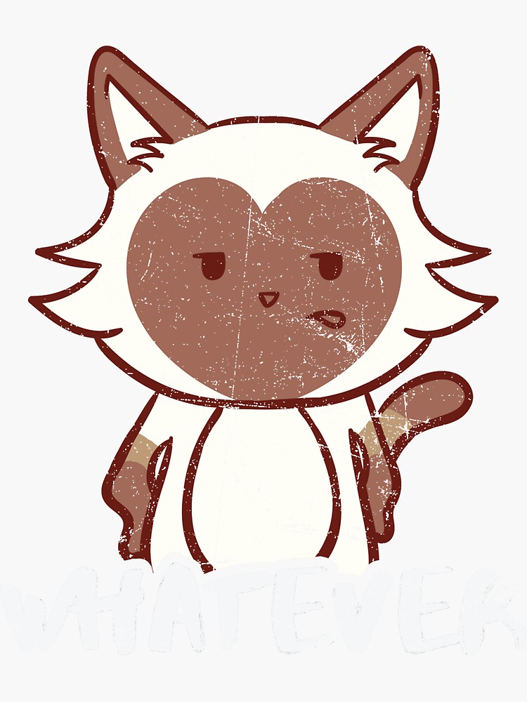 "Whatever Cat Feline Animal Kitten Meow" Sticker by VH-Gekko | Redbubble